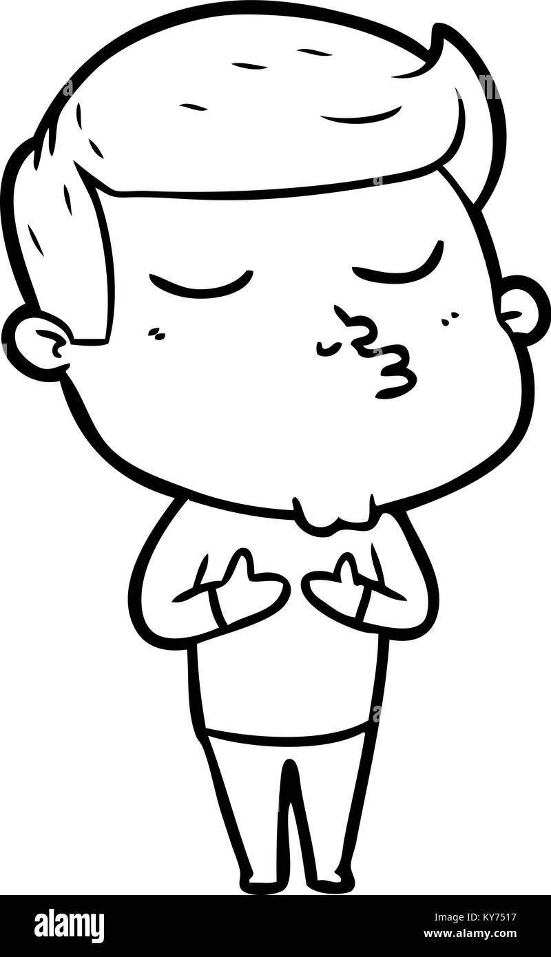 cartoon model guy pouting Stock Vector Image & Art - Alamy