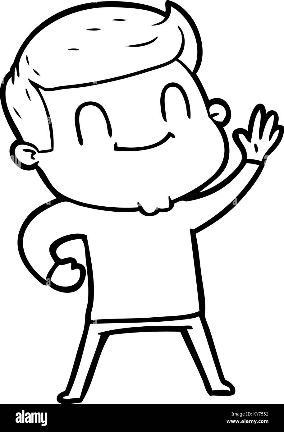 cartoon friendly man Stock Vector Image & Art - Alamy