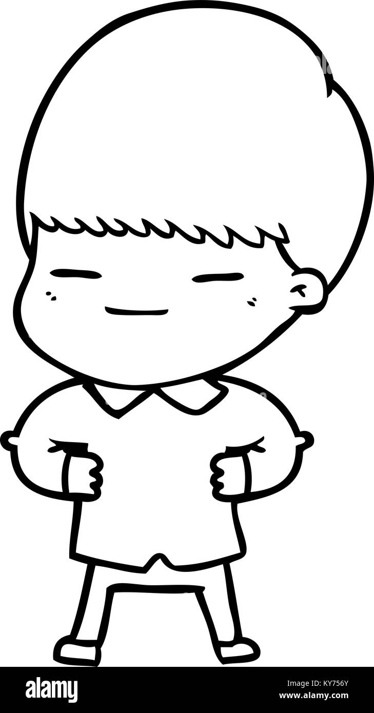 cartoon smug boy Stock Vector Image & Art - Alamy