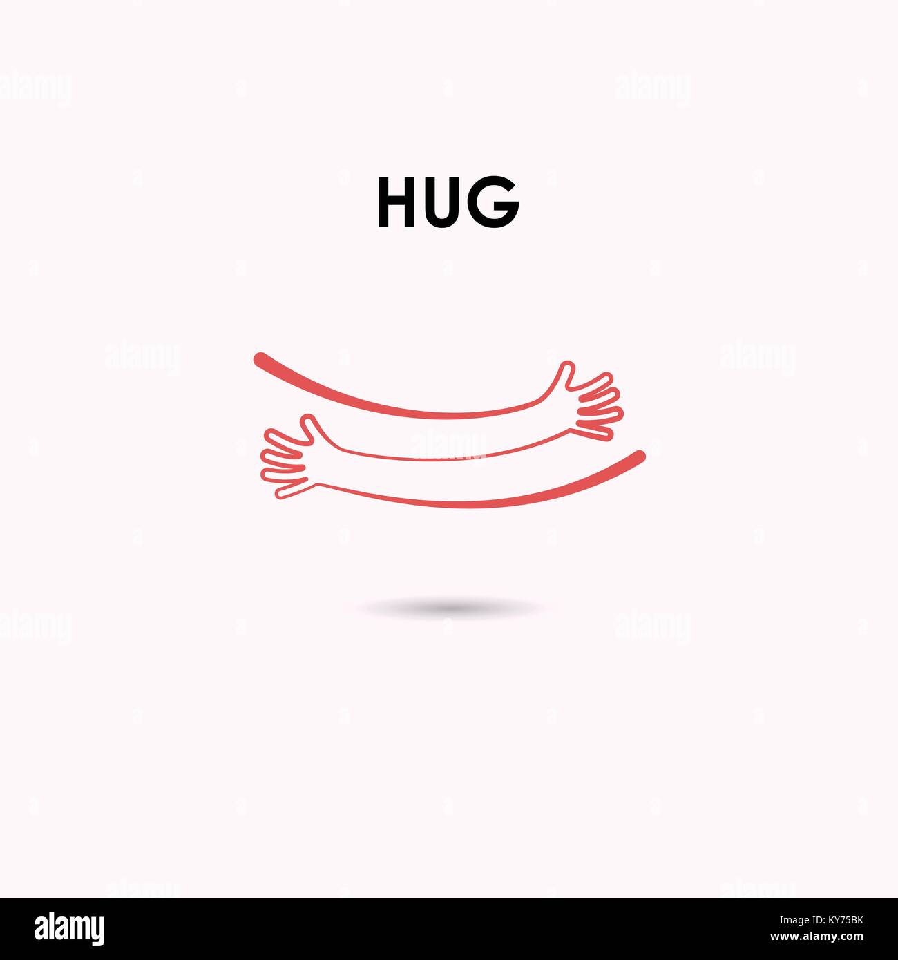 Embrace Or Hug Icons Vector Logo Design Templatelove Conceptvalentines Day Vector Cardlove