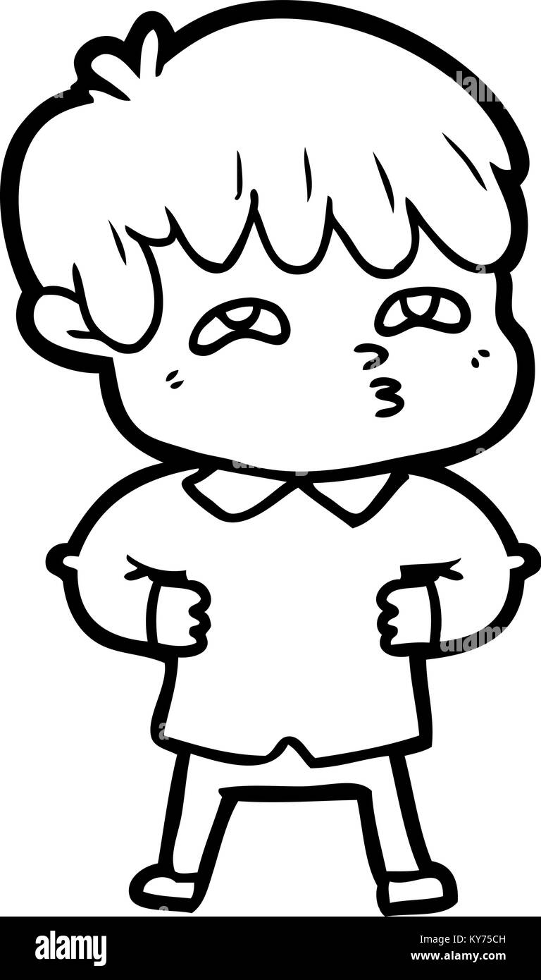 cartoon curious man Stock Vector Image & Art - Alamy