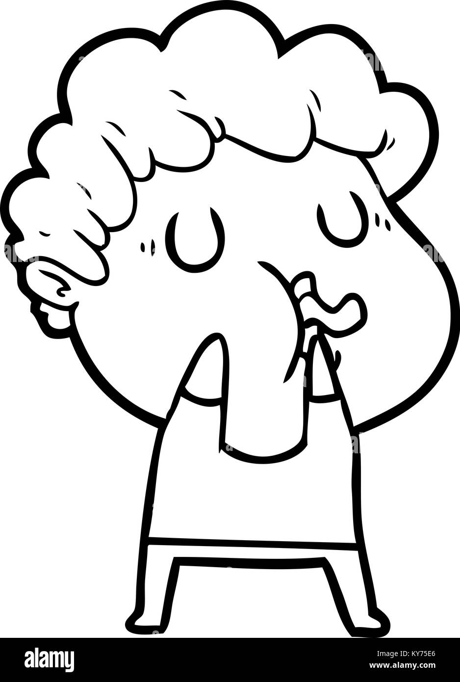 cartoon man pulling face Stock Vector Image & Art - Alamy