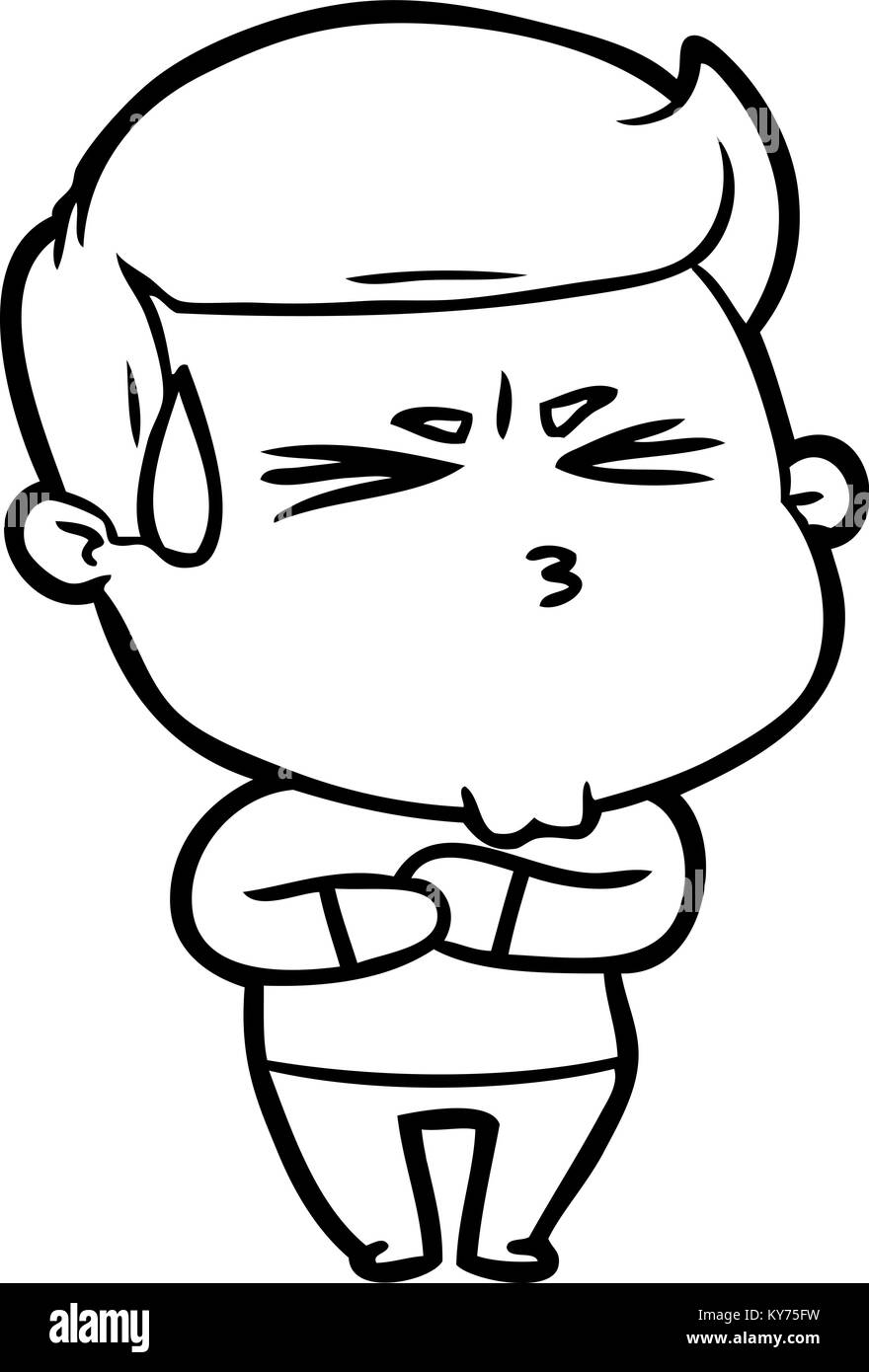 cartoon frustrated man Stock Vector Image & Art - Alamy