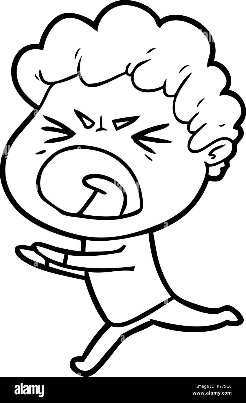 cartoon furious man Stock Vector Image & Art - Alamy