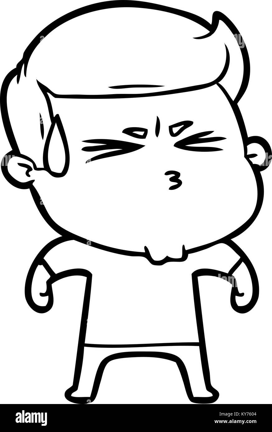 cartoon frustrated man Stock Vector Image & Art - Alamy