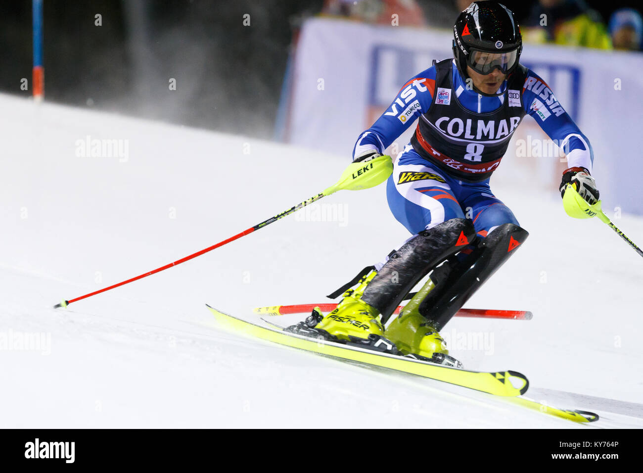 Madonna di Campiglio, Italy 22 December 2017. KHOROSHILOV Alexander ...