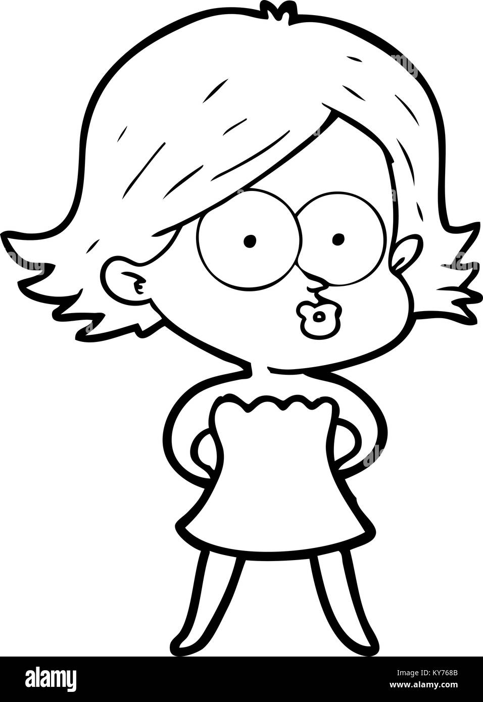 cartoon girl pouting Stock Vector Image & Art - Alamy