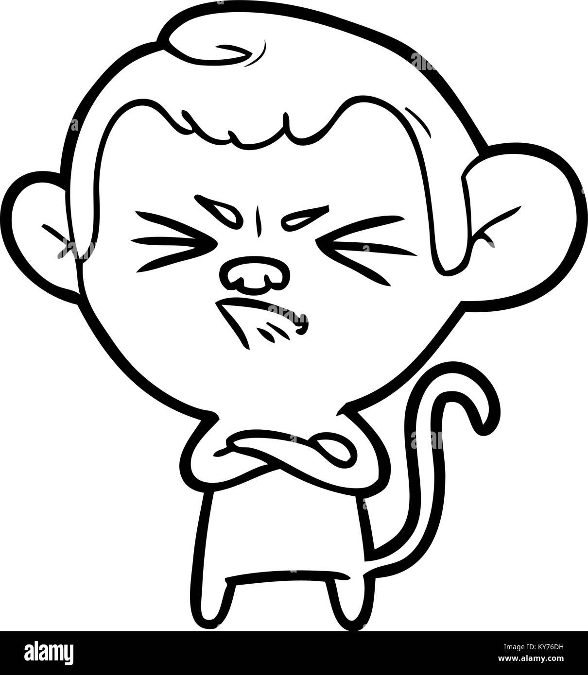 cartoon angry monkey Stock Vector Image & Art - Alamy