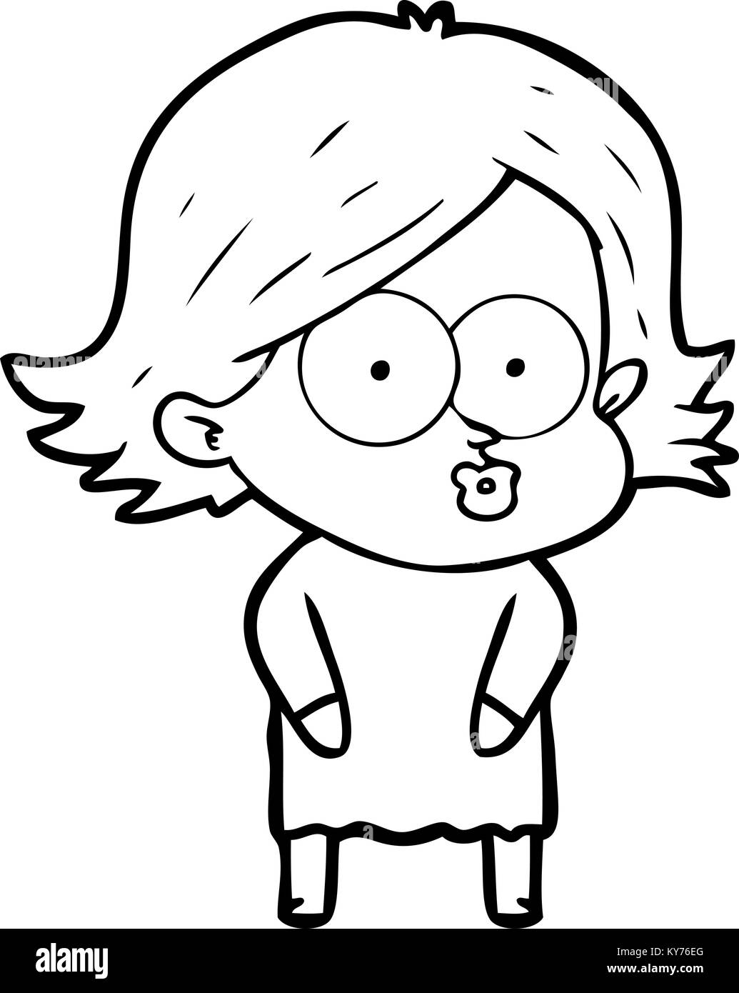 cartoon girl pouting Stock Vector Image & Art - Alamy