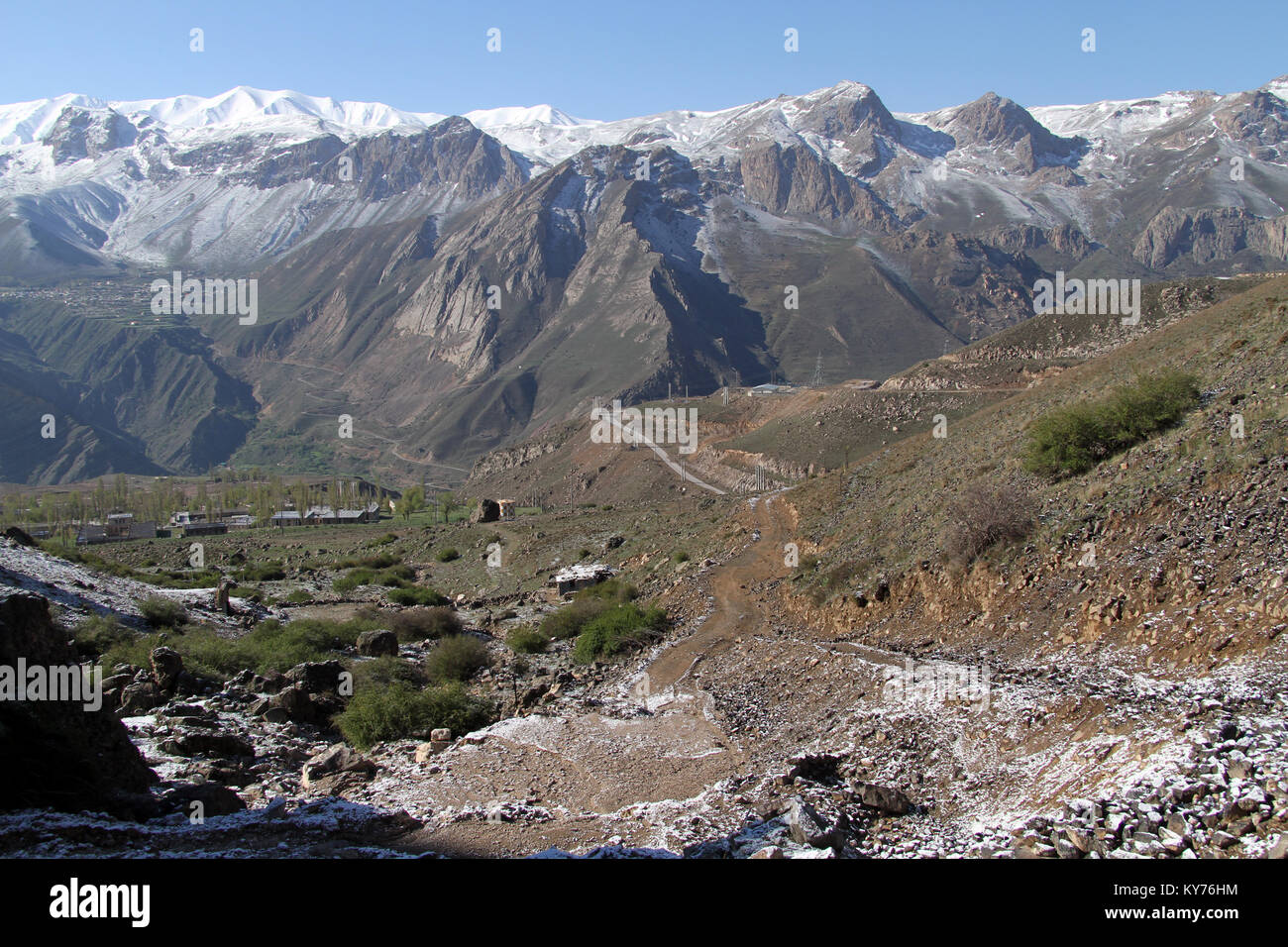 View of mountain area near Damavand volcano in Iran Stock Photo - Alamy