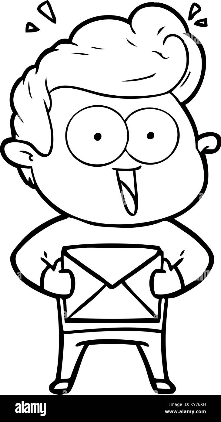 cartoon man with envelope Stock Vector Image & Art - Alamy