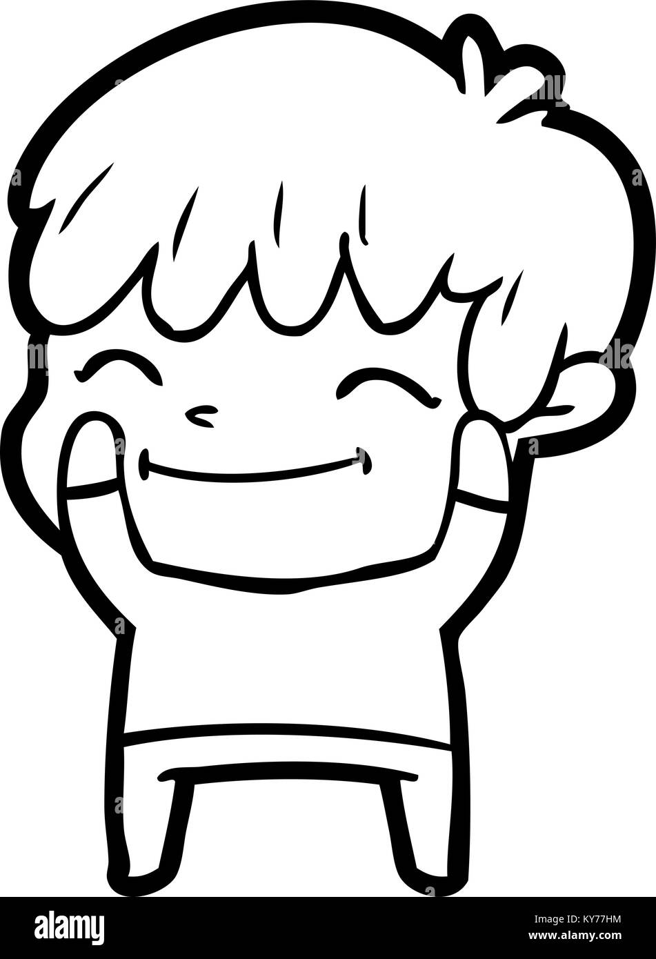 cartoon happy boy Stock Vector Image & Art - Alamy