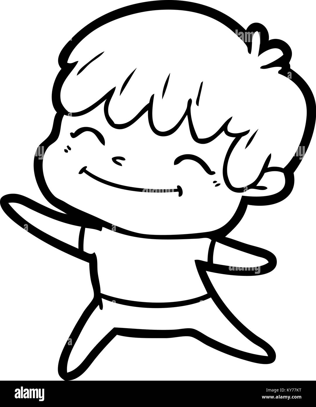 cartoon happy boy Stock Vector Image & Art - Alamy