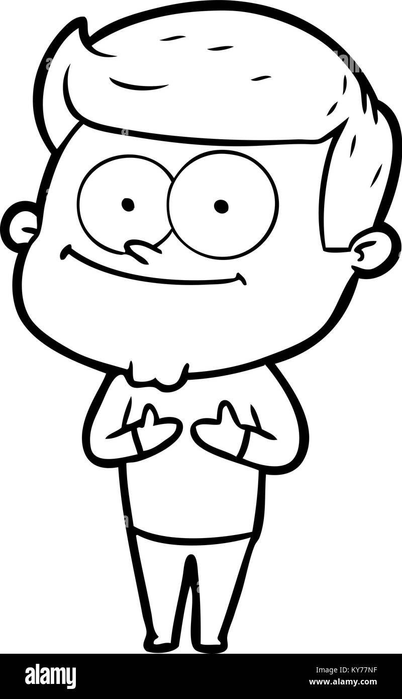 cartoon smiling man Stock Vector Image & Art - Alamy