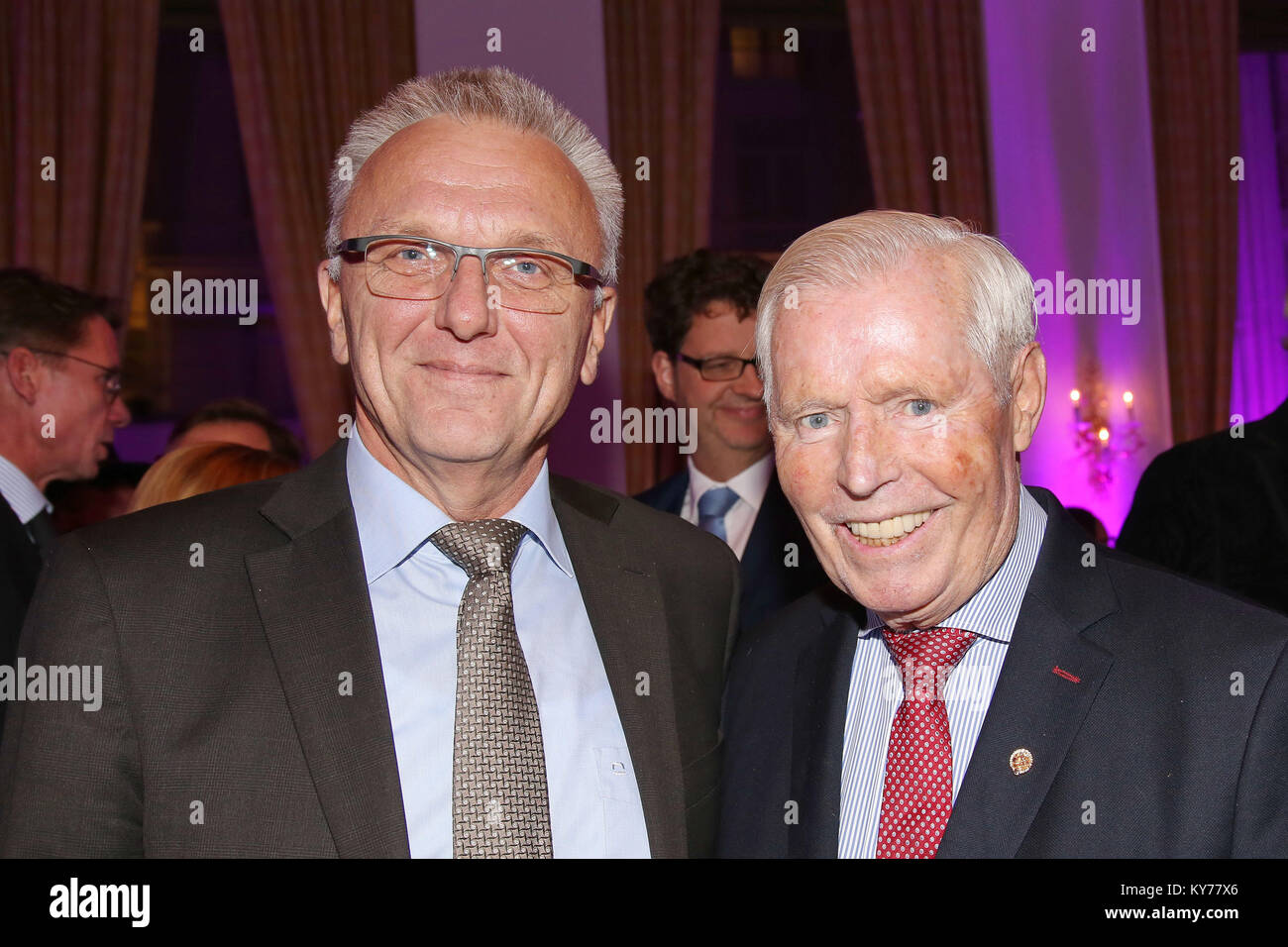 Hamburg mayor Olaf Scholz lend the Hamburg citizen of the year award at ...