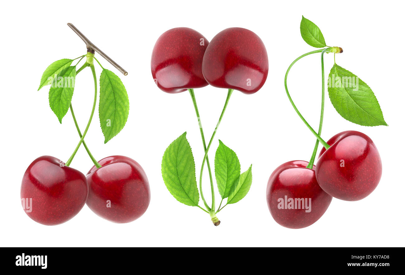 Cherry isolated on white background Stock Photo - Alamy