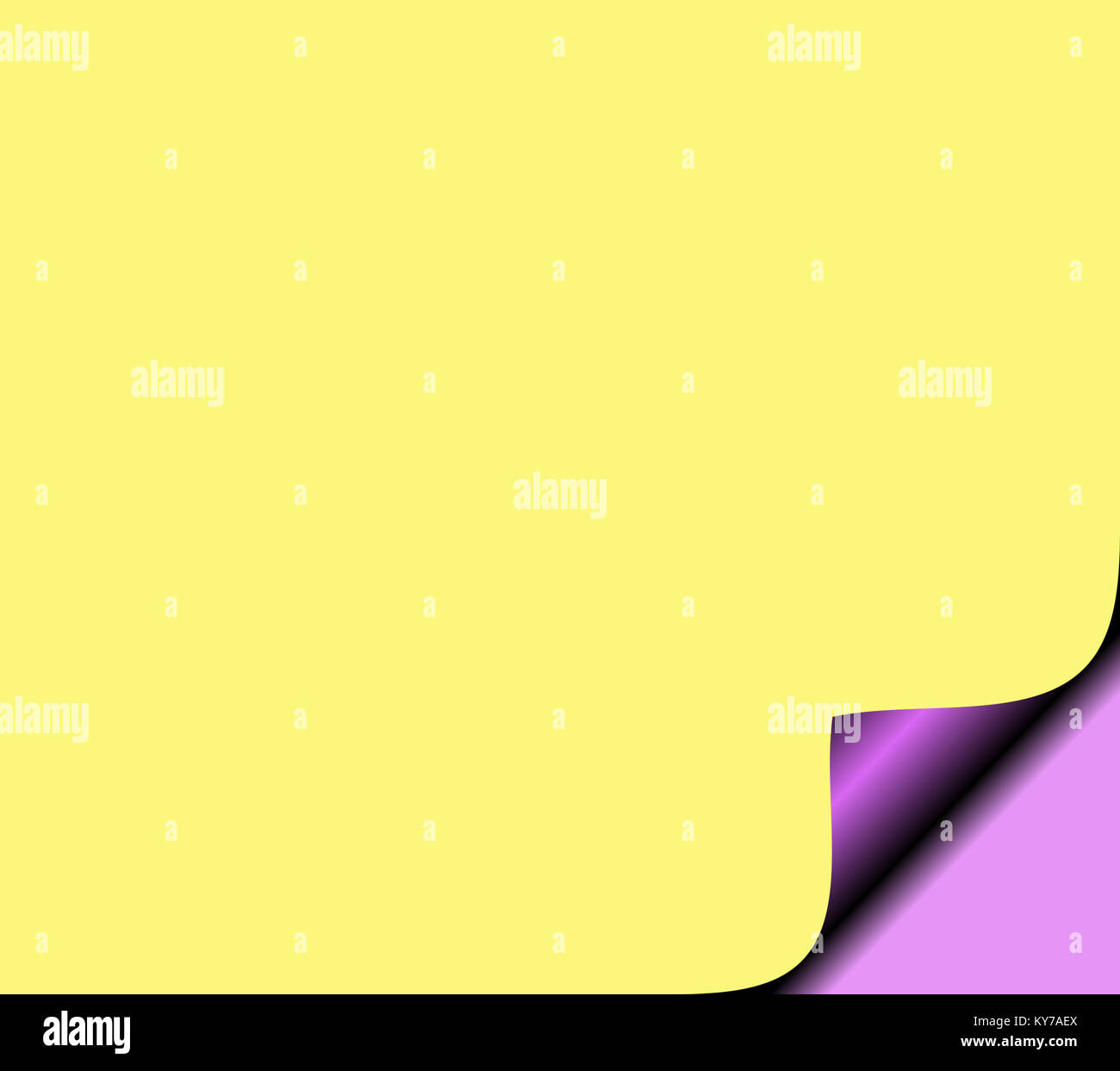 Blank yellow page curl hi-res stock photography and images - Alamy