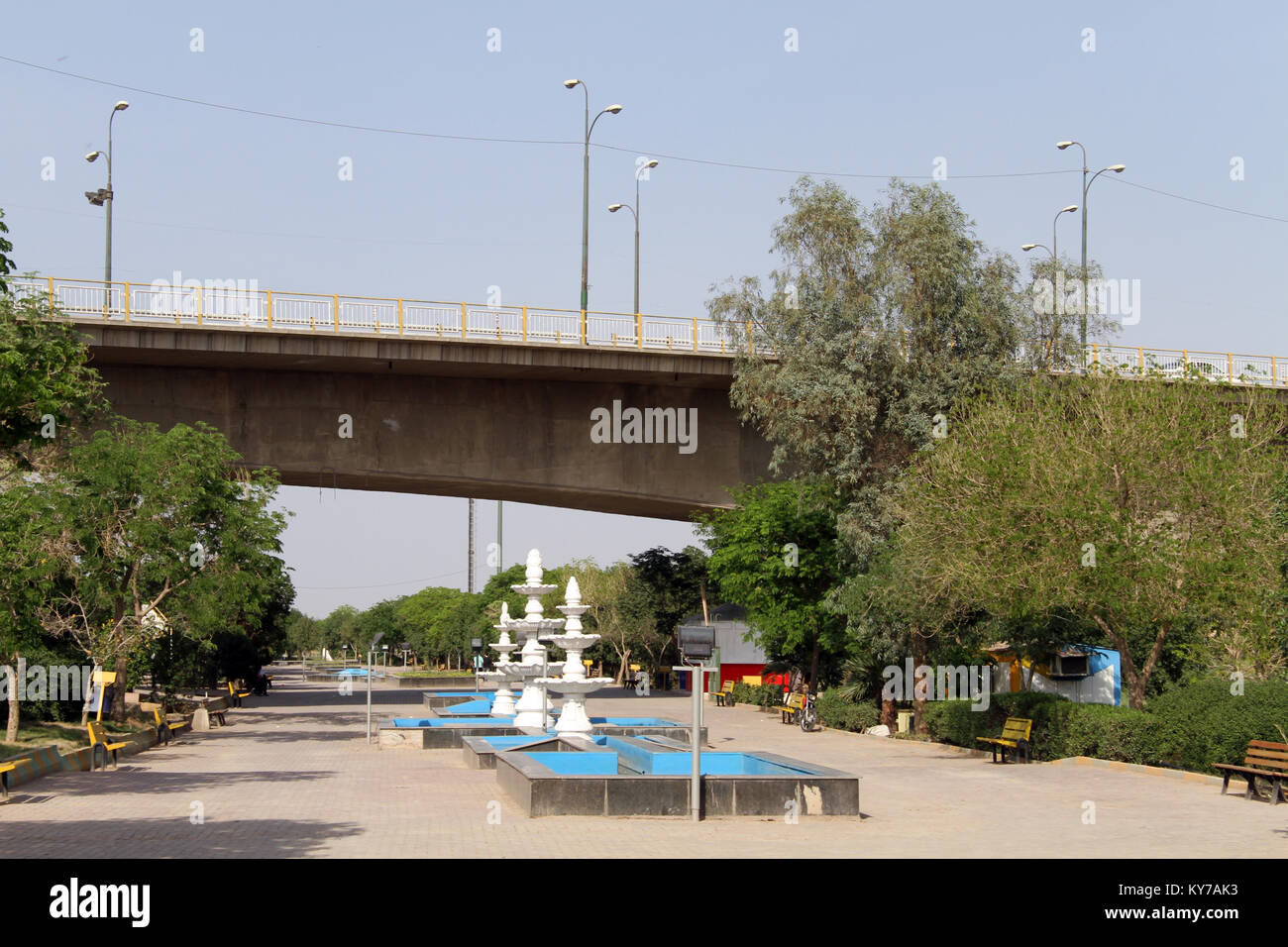 Fountain and bridge in Ahvaz, Iran Stock Photo - Alamy