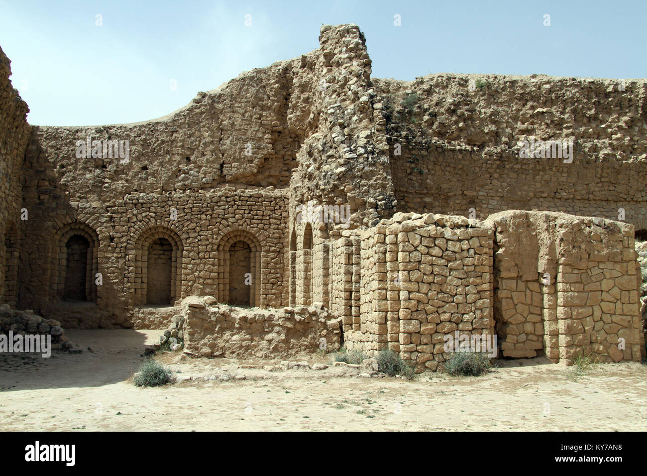 Inner yard of Ardeshir's palace in Firuz Abad near Shiraz Stock Photo ...
