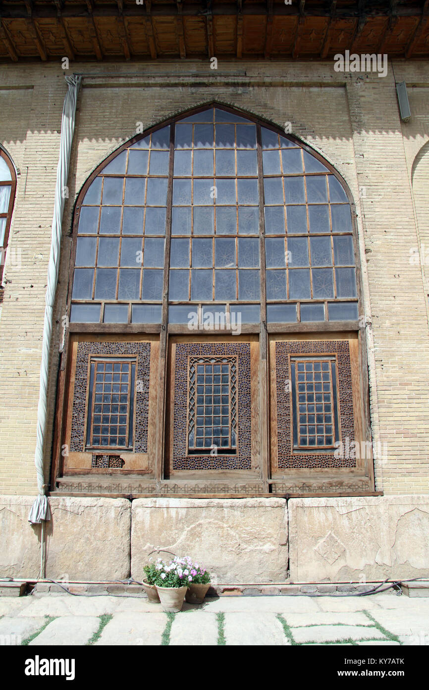 Window of palace in fortress Arg-e Karim Khan in Shiraz, Iran Stock ...