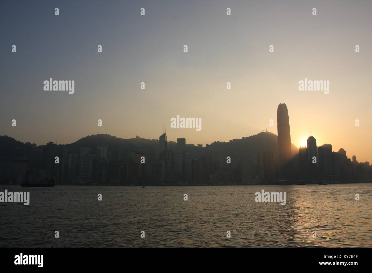 View across Victoria Harbour in Hong Kong Stock Photo - Alamy