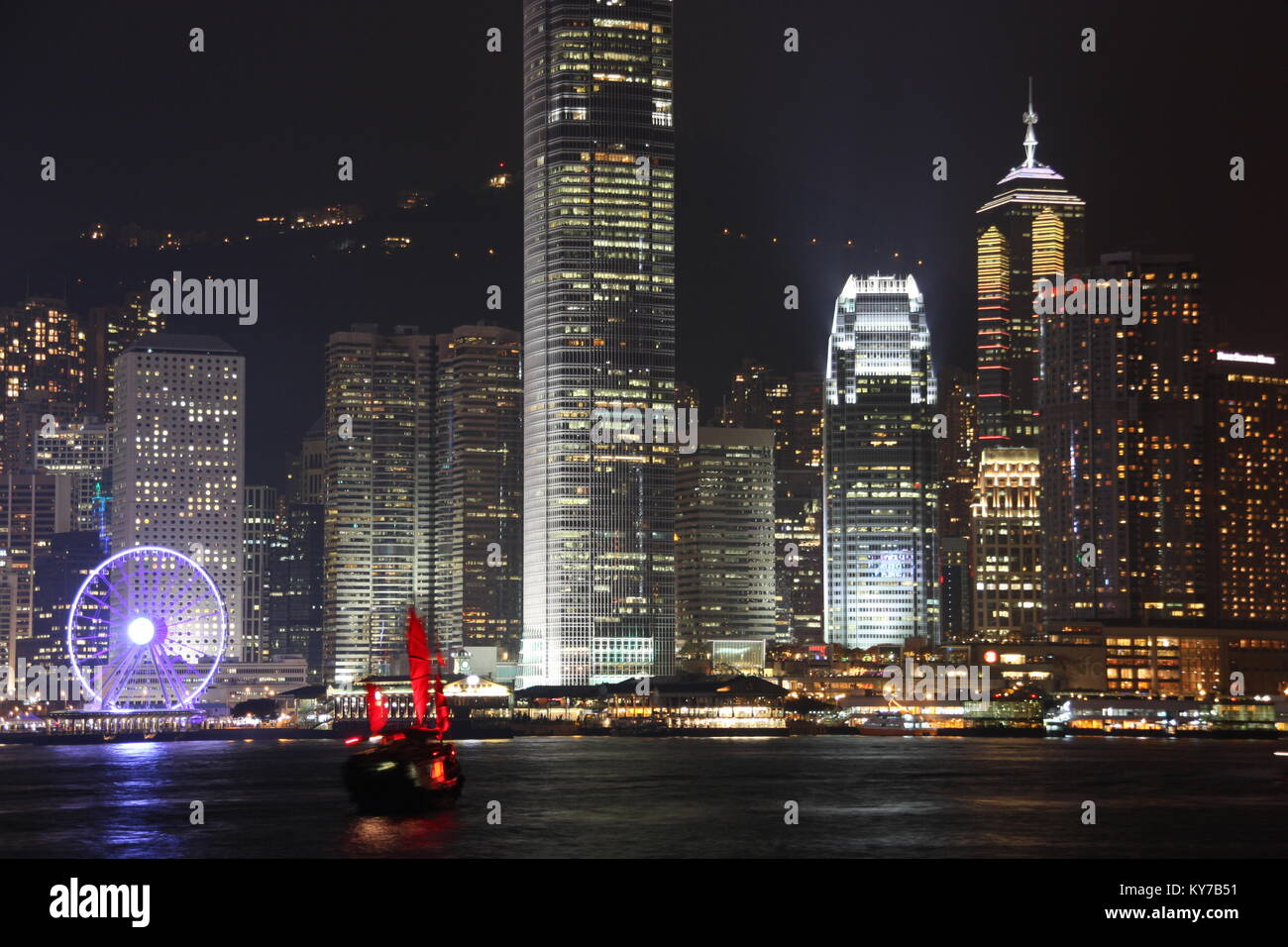 View across Victoria Harbour in Hong Kong Stock Photo - Alamy