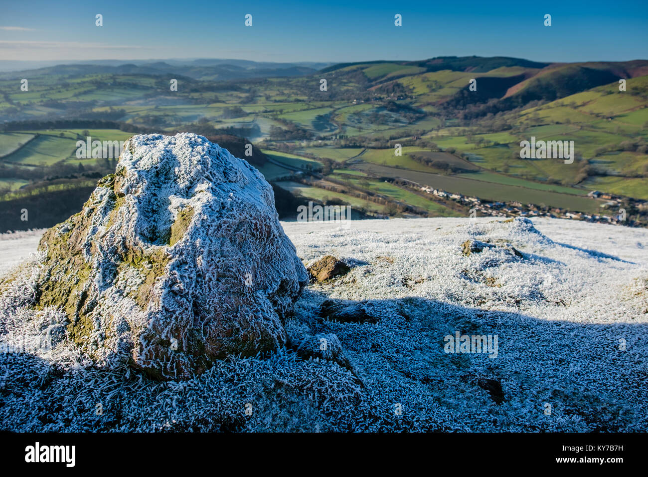 The Long Mynd, Little Stretton, Minton, and the South Shropshire hills ...
