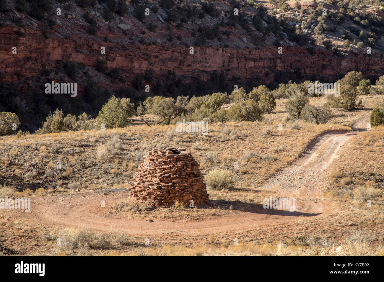 Uravan, Colorado - A historic coke oven along the Dolores River Stock ...