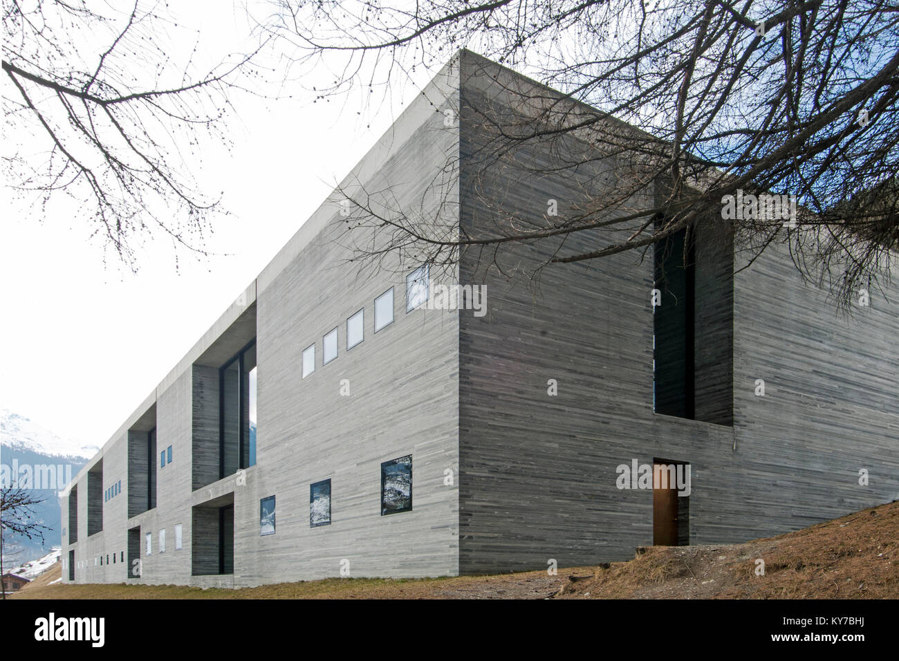 Schweiz, Engadin, Vals, Therme, Architekt Peter Zumthor Stock Photo - Alamy