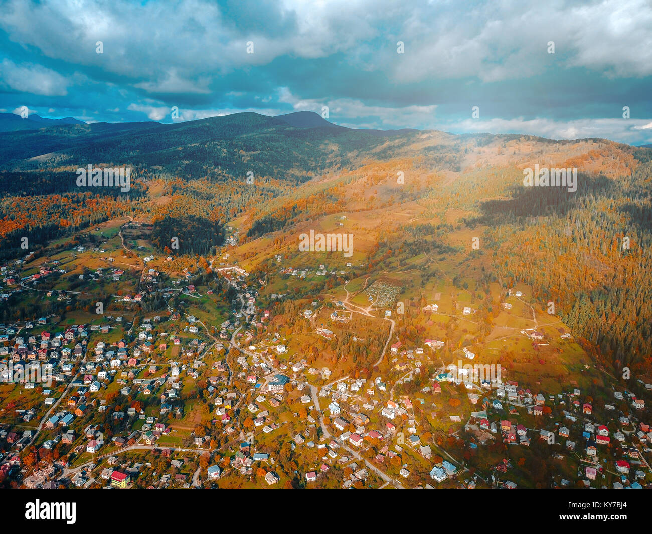 small town in the countryside Stock Photo - Alamy