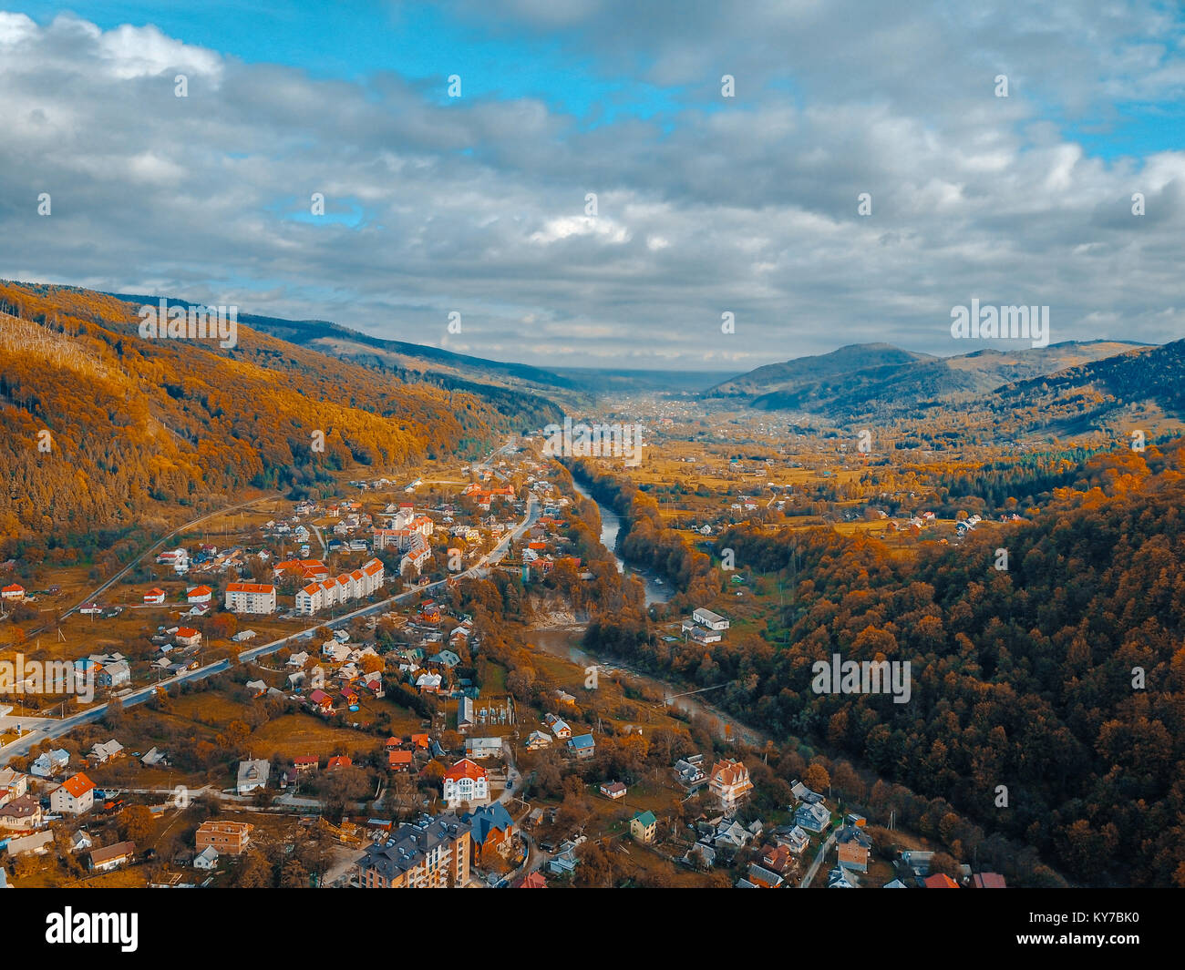 small town in the countryside Stock Photo - Alamy