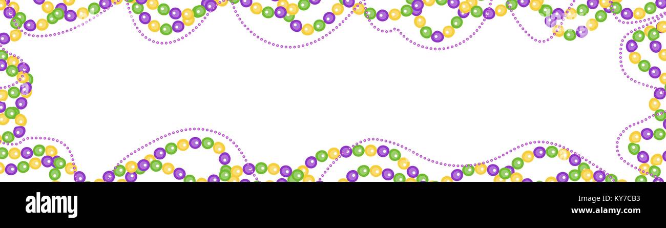 Mardi Gras Beads Border