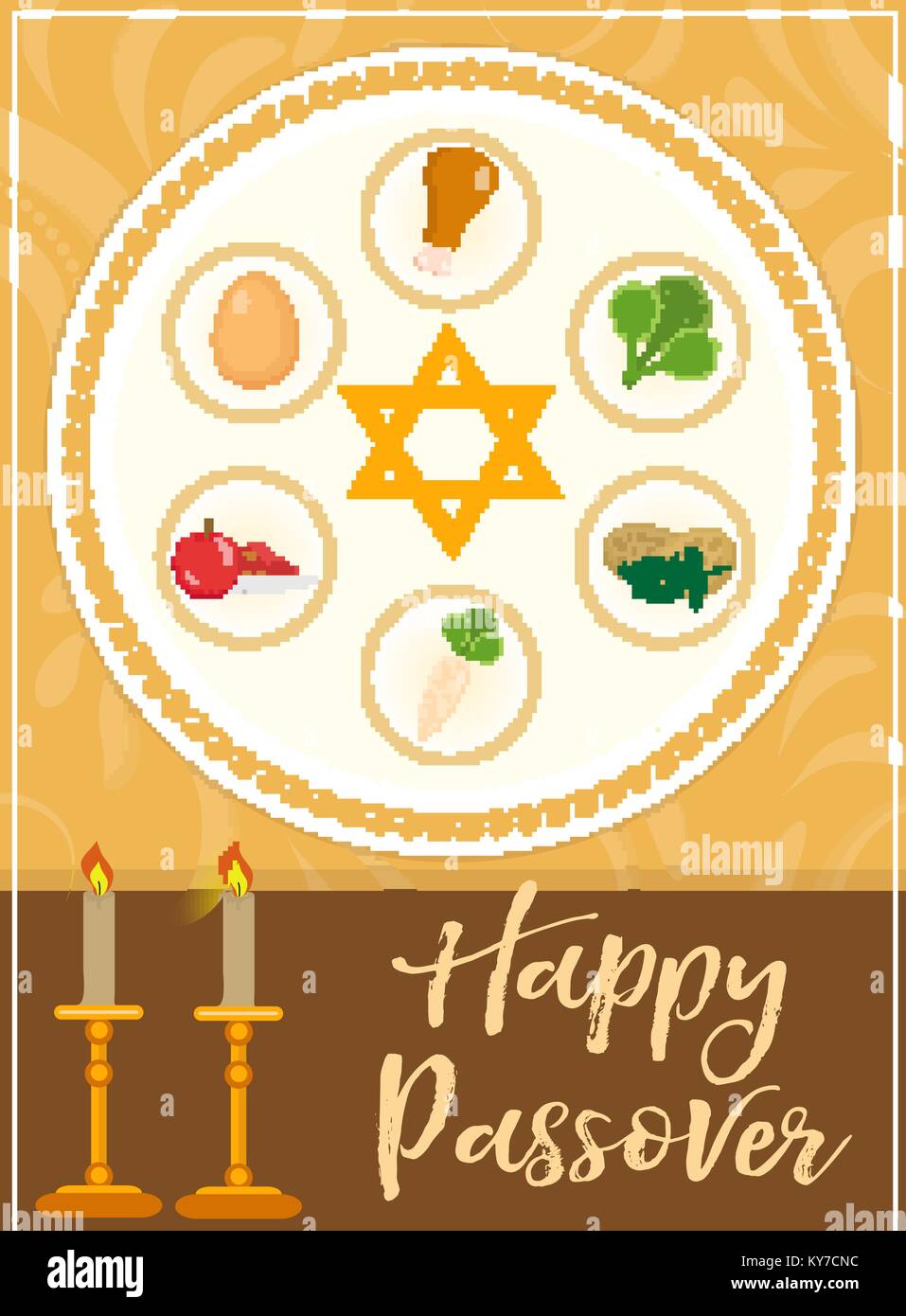 Passover poster, invitation, flyer, greeting card. Pesach template for ...