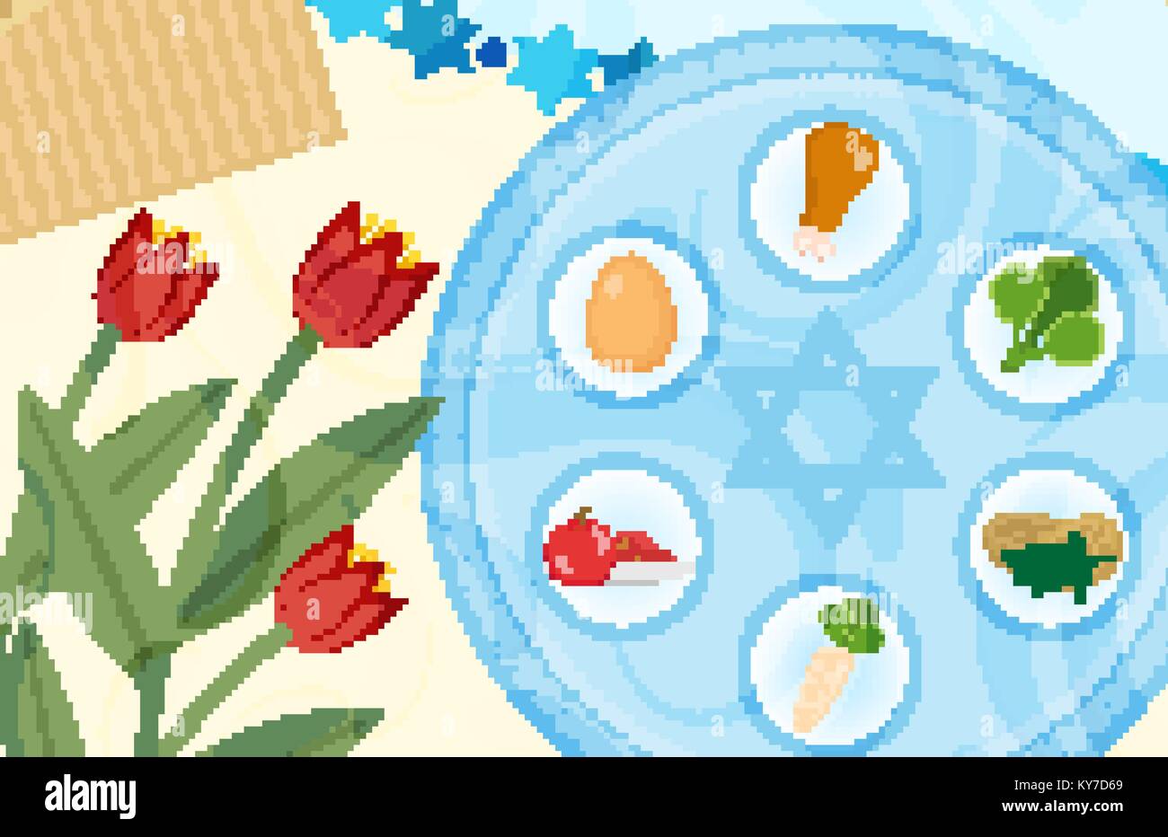 Passover poster, invitation, flyer, greeting card. Pesach template for ...