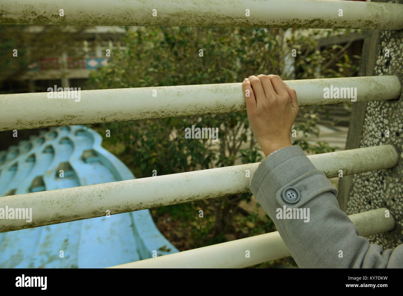 Hold the handrail hi-res stock photography and images - Alamy