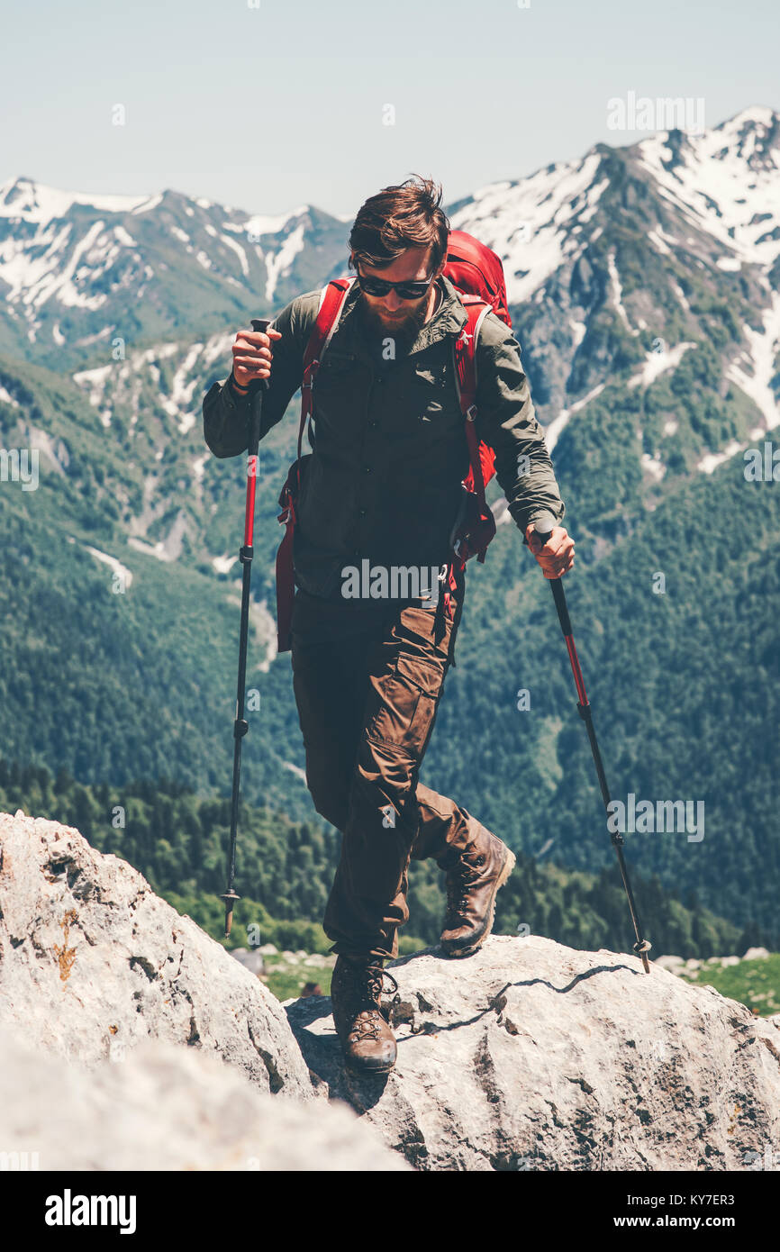 Running with backpack outdoor hi-res stock photography and images - Alamy