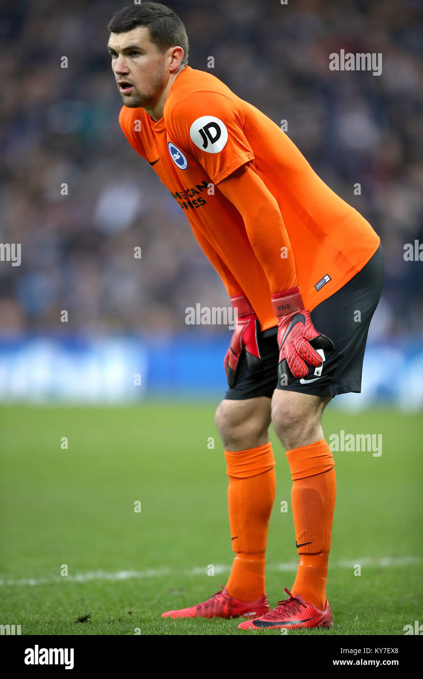 Brighton & Hove Albion goalkeeper Mathew Ryan during the Premier League ...