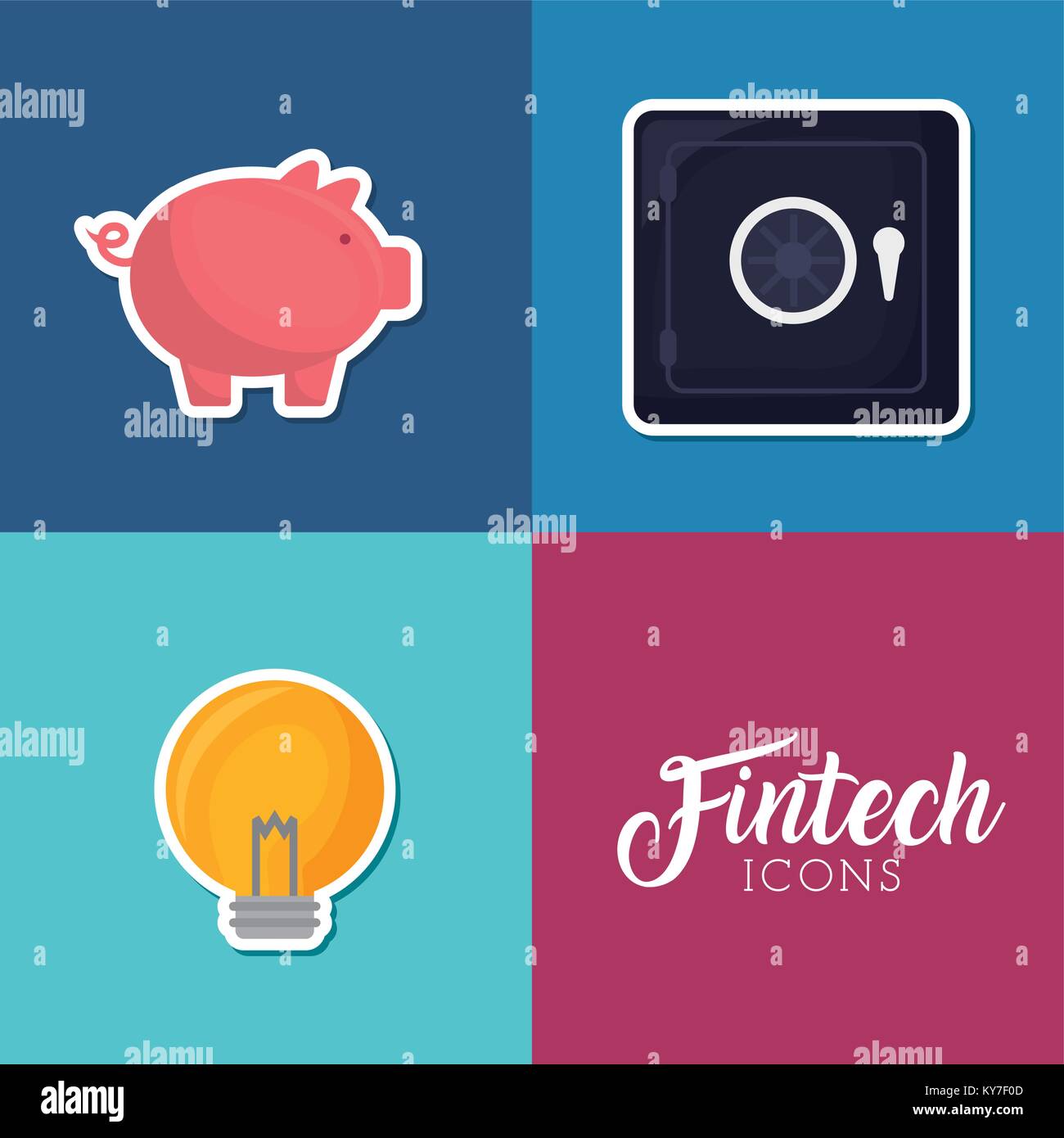 set of fintech icons Stock Vector Image & Art - Alamy