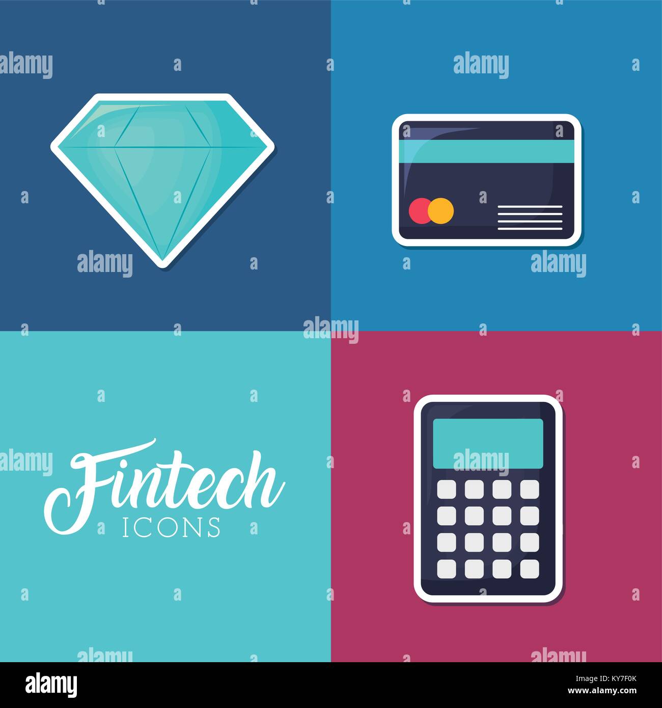 set of fintech icons Stock Vector Image & Art - Alamy