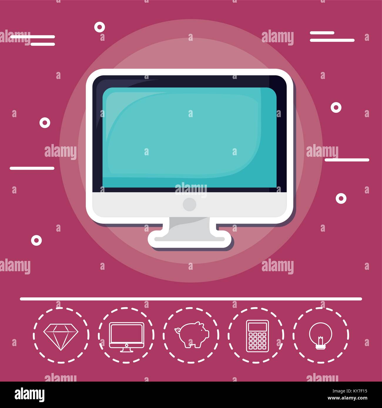 computer Fintech Investment Financial Internet Technology Concep Stock ...