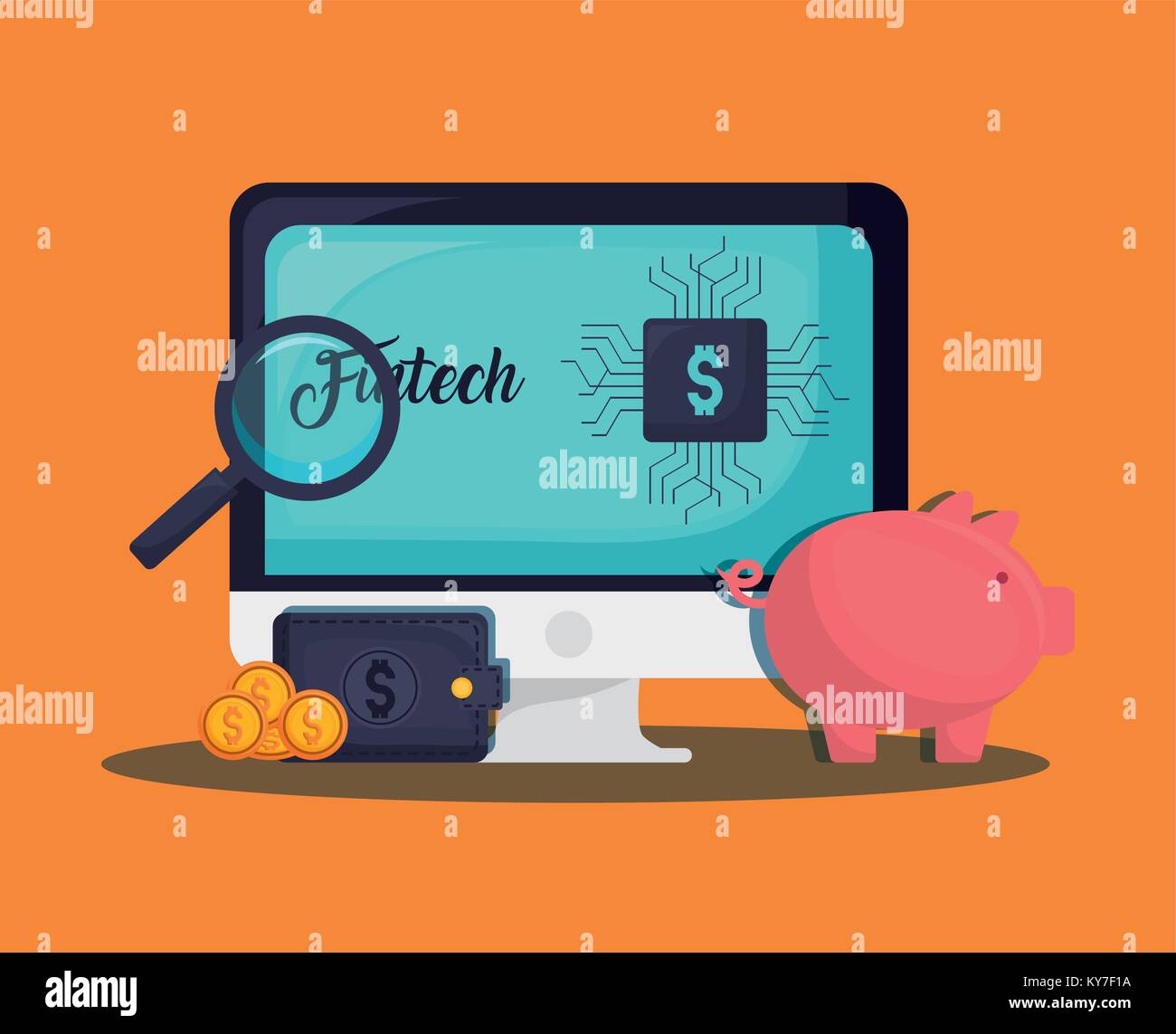 Financial Internet Technology Concept Stock Vector Image & Art - Alamy