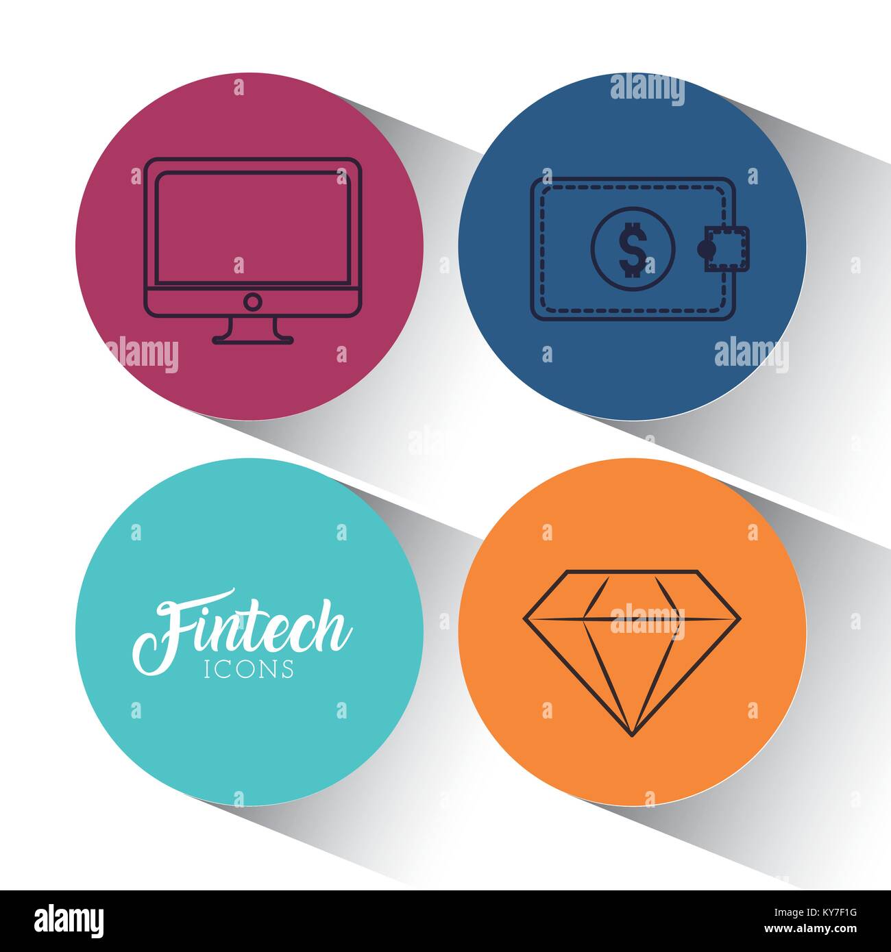 set of fintech icons Stock Vector Image & Art - Alamy
