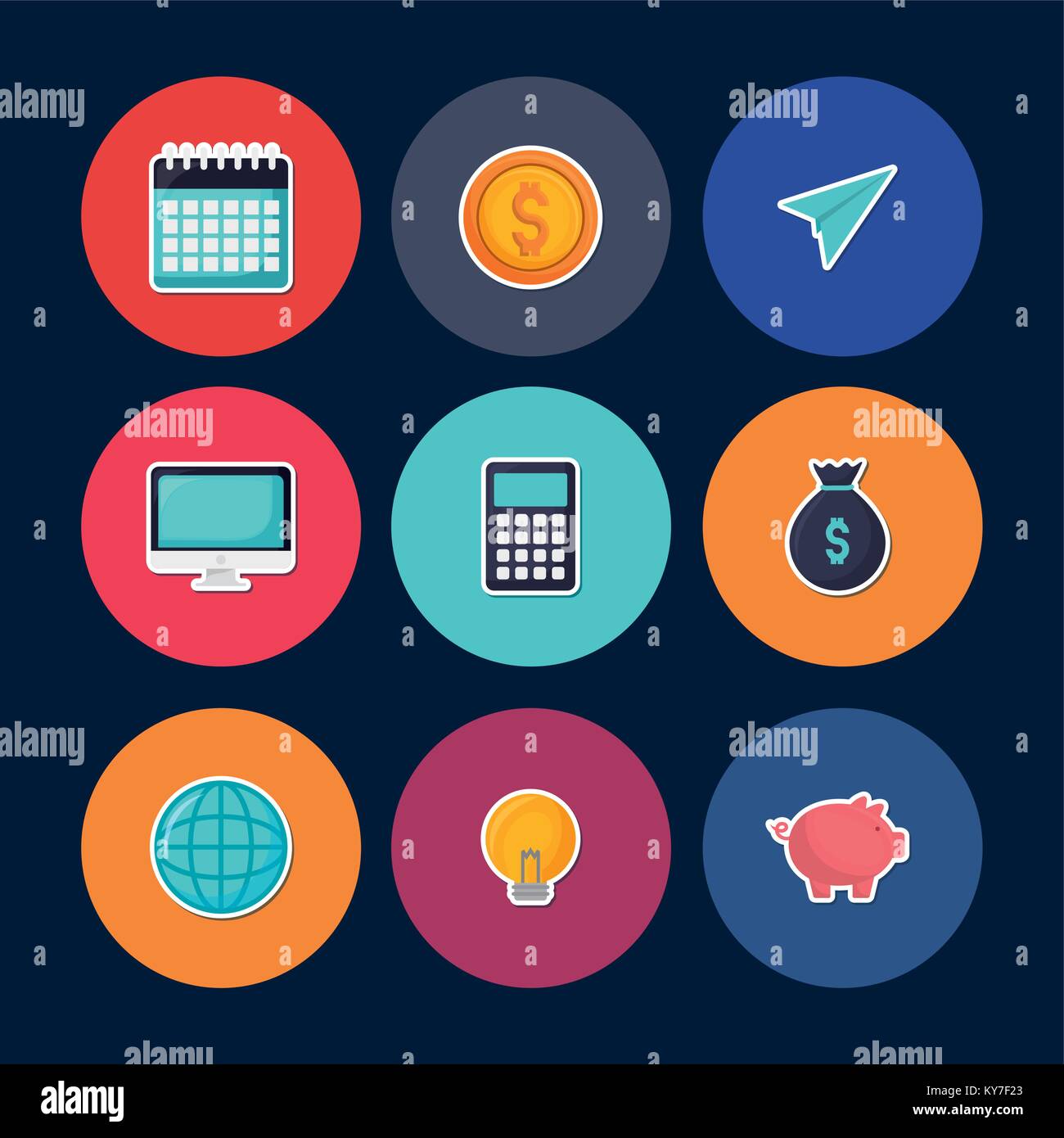 set of fintech icons Stock Vector Image & Art - Alamy