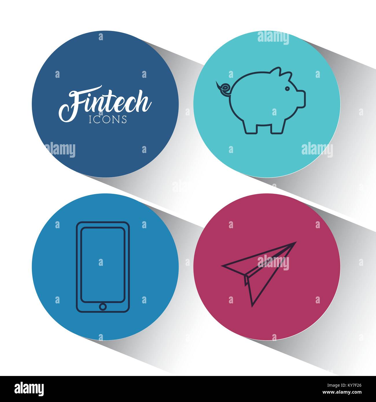 set of fintech icons Stock Vector Image & Art - Alamy
