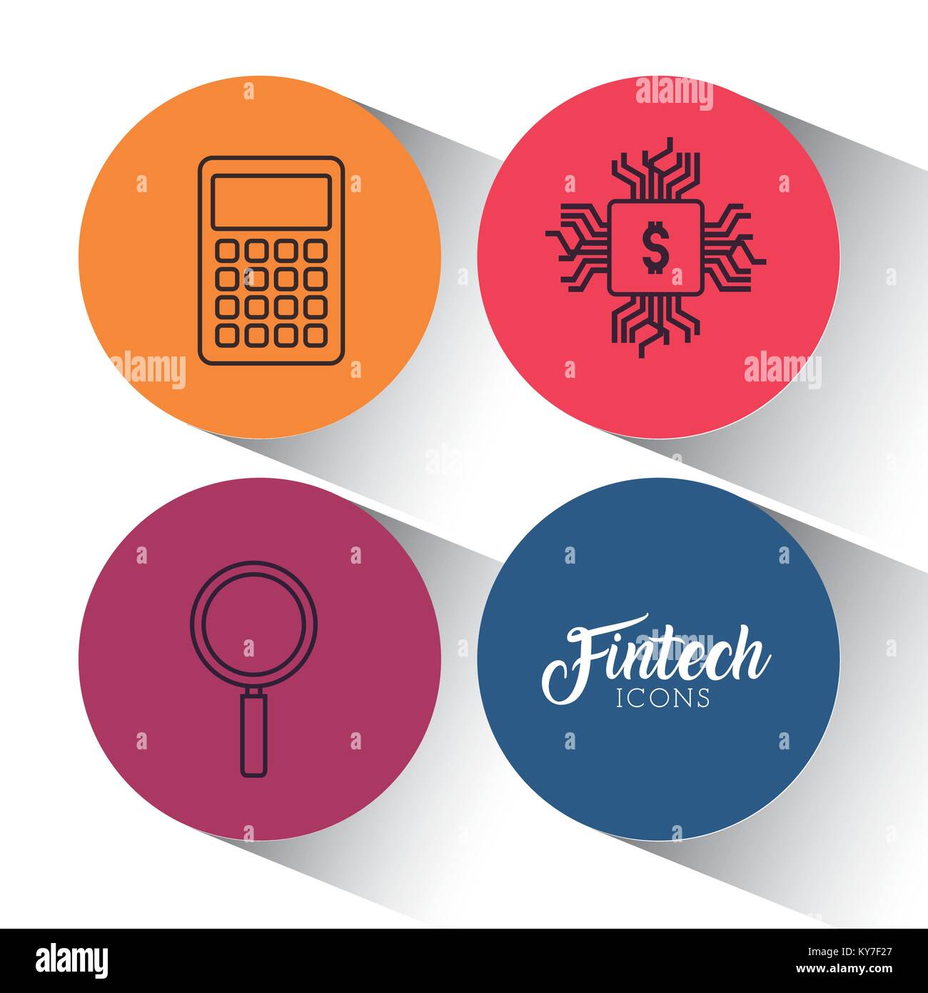 set of fintech icons Stock Vector Image & Art - Alamy