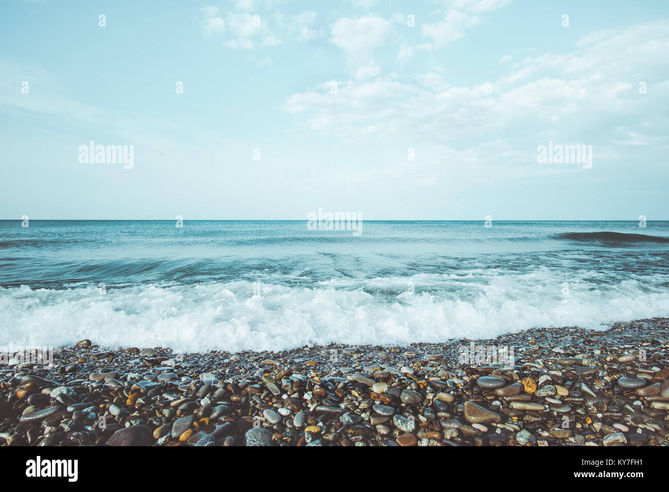 Sea waves summer Landscape calm and tranquility scenic view summer ...