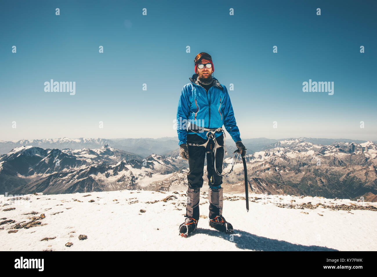 Success of the summit high adventure hi-res stock photography and ...