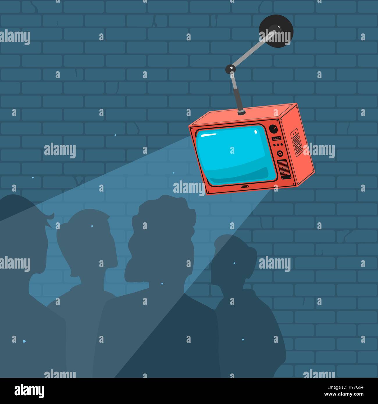 People Watch TV And Propaganda Stock Vector Image & Art - Alamy