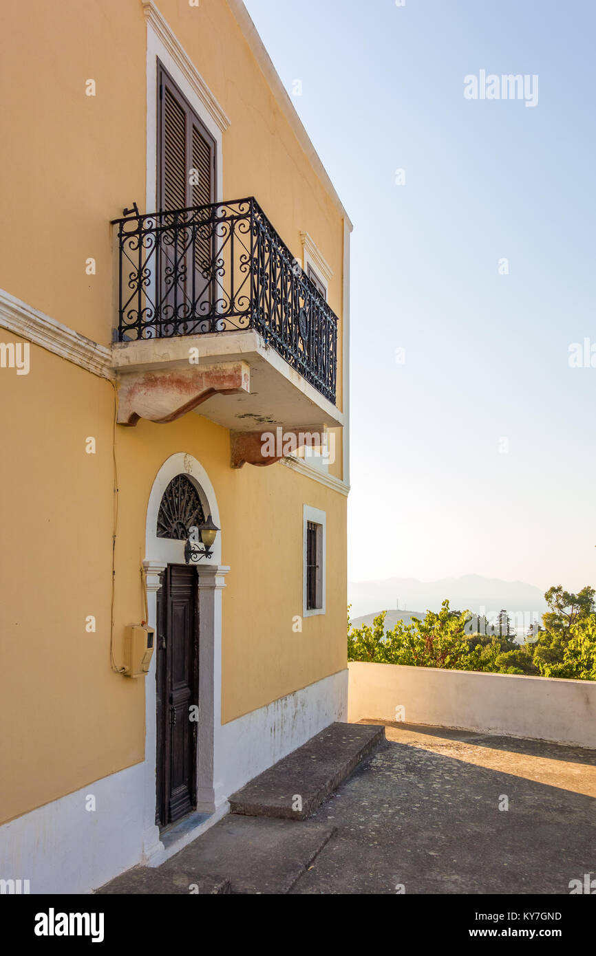 Architecture in Zia village, Kos island, Dodecanese, Greece Stock Photo ...