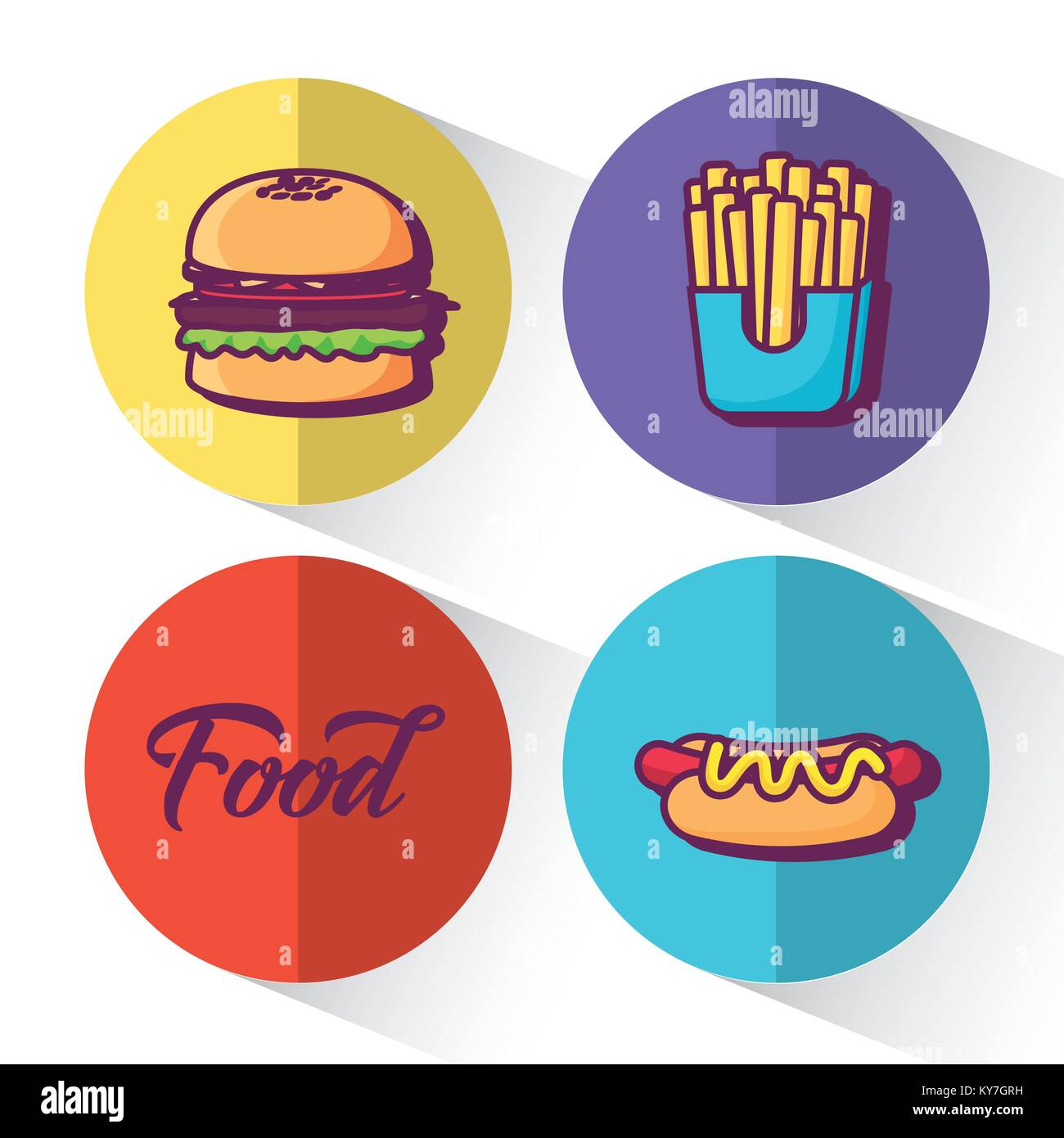 fast food design concept Stock Vector Image & Art - Alamy